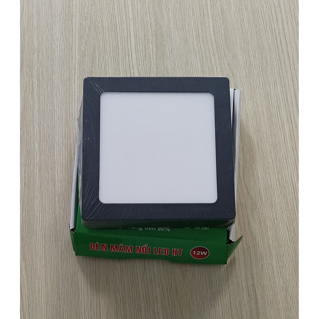 [Hỏa Tốc] Đèn Ốp Trần Mâm Nổi Led Vuông Vỏ Đen HT light level - công ...