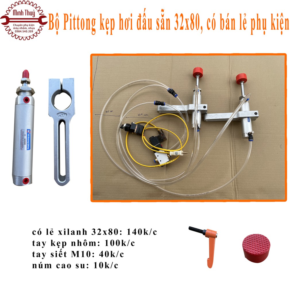 Bộ Pittong kẹp hơi đấu sẵn 32x80, có bán lẻ phụ kiện | Shopee Việt Nam