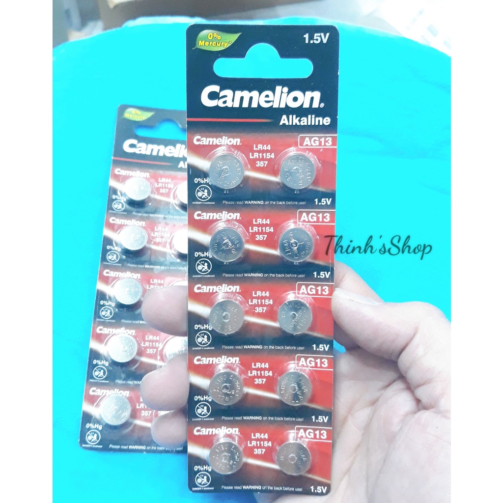 Pin nút áo nhỏ Camelion AG13 / LR44 / A76 Alkaline 1.5V Vỉ 10 Viên ...