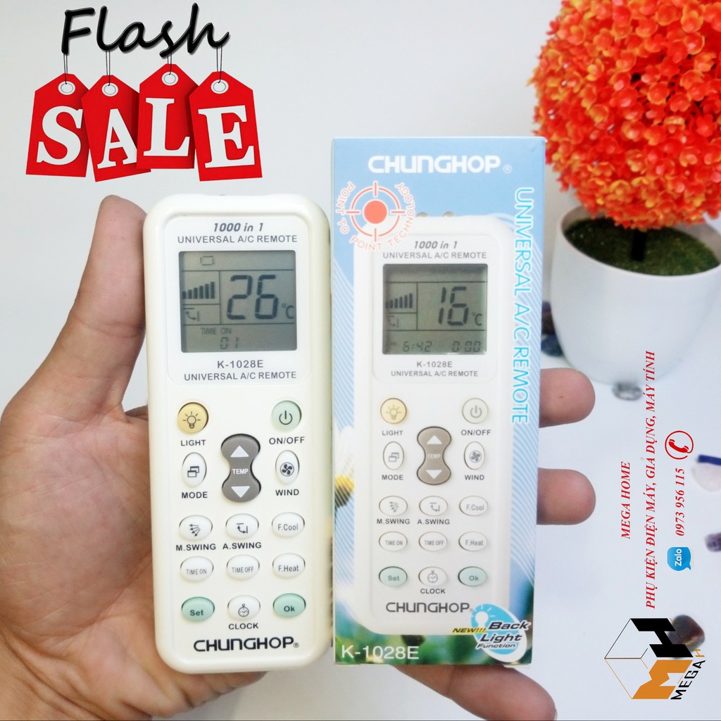 Điều khiển điều hòa đa năng CHUNGHOP K-1028E, Remote máy lạnh đa năng ...