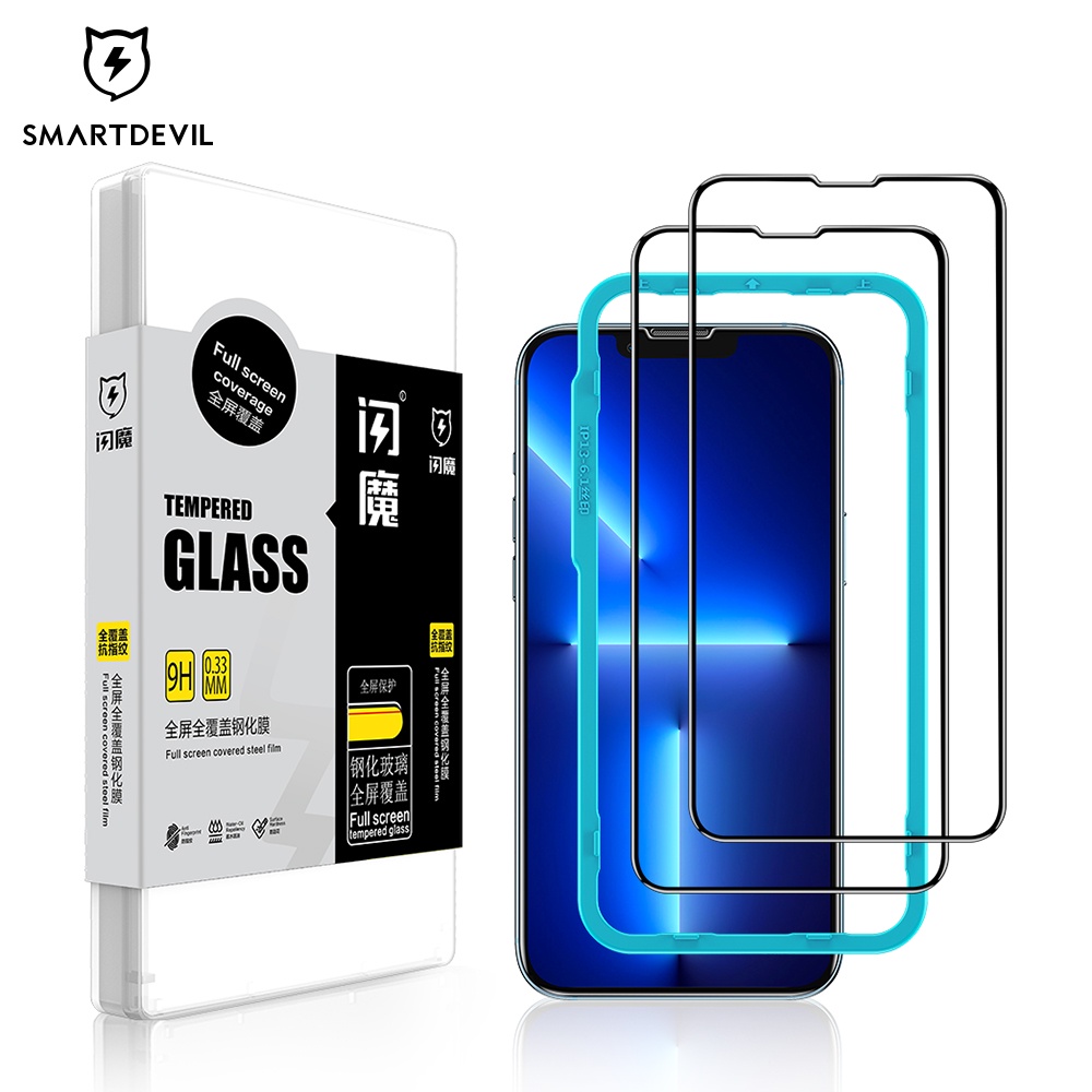 SmartDevil Kính cường lực 9d thích hợp cho iPhone 13 pro max/ 12/ 11 pro max/ Mini/ 7/ 8 Plus ...