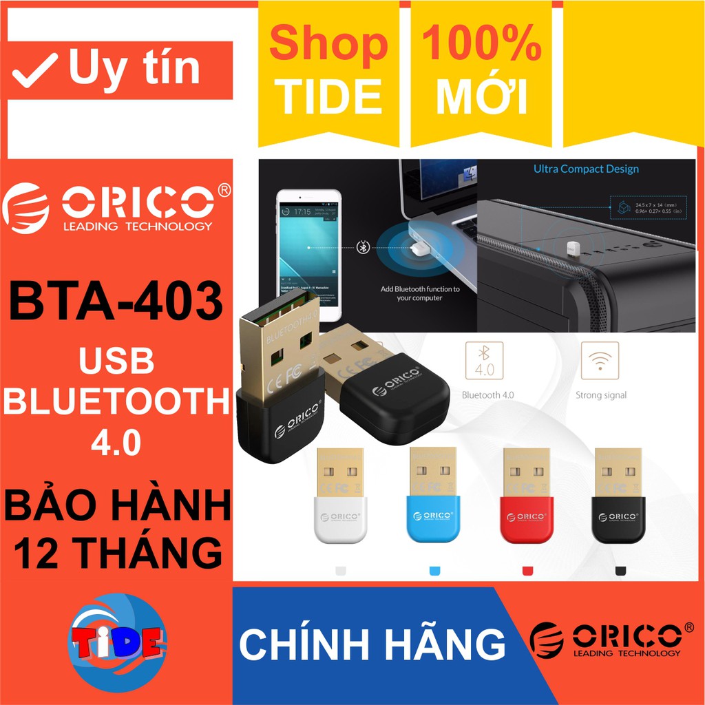 USB Bluetooth Orico BTA-403 – Chính Hãng Orico – Bluetooth 4.0 – Hỗ trợ máy tính kết nối ...