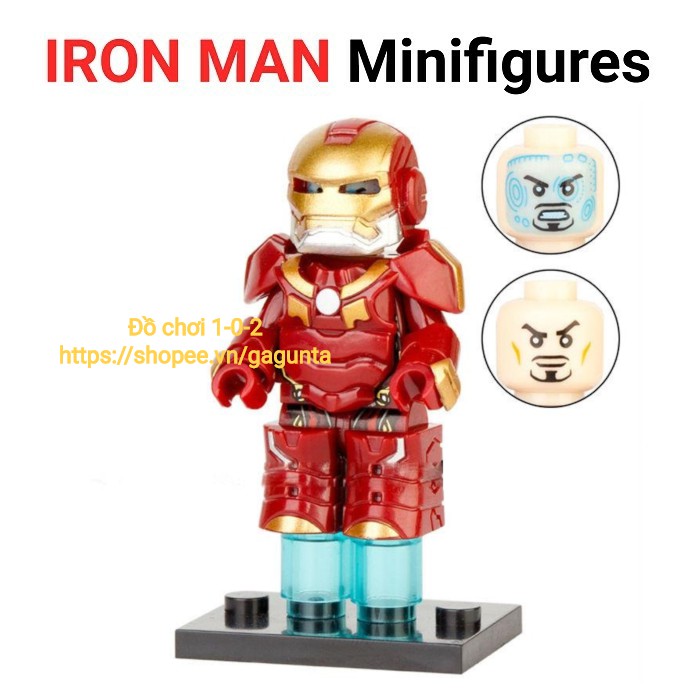 Lego Iron Man Minifigure phiên bản giáp hạng nặng hãng Kopf | Shopee ...