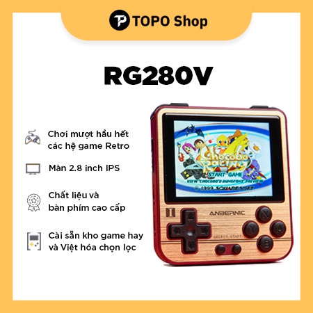 Máy chơi game RG280V Anbernic - Giả lập 16 hệ game Retro, màn hình 2.8 inch IPS | Shopee Việt Nam