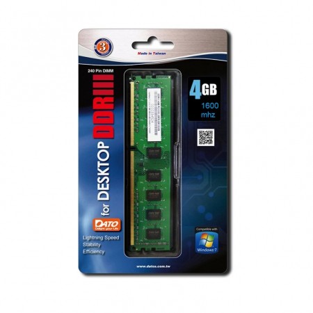 RAM máy tính Dato 4GB DDR3 Bus 1600MHz - Full Box - BH 24 tháng ...