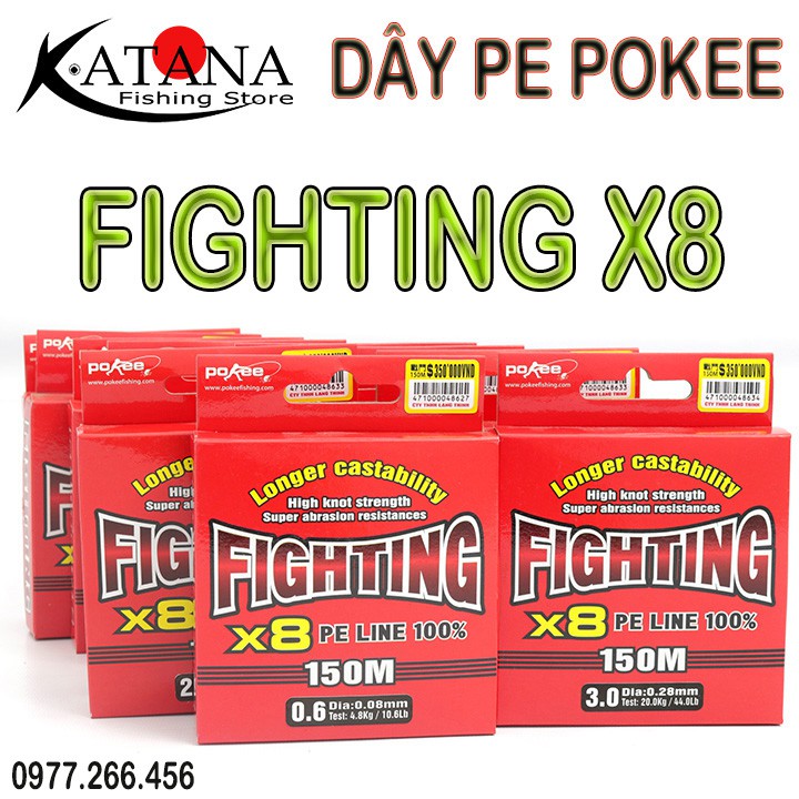 Dây PE Pokee Fighting x8 - Made in Taiwan | Shopee Việt Nam