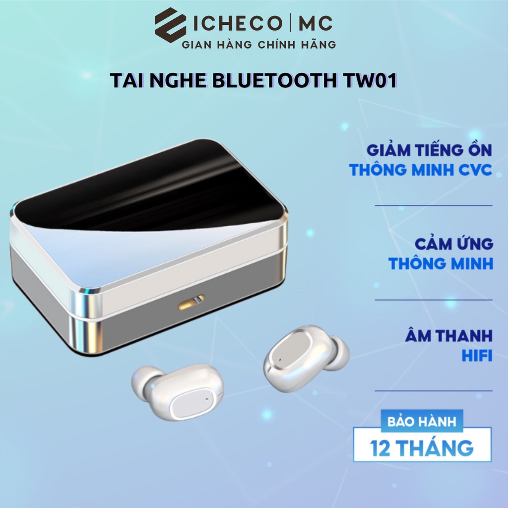 Tai nghe nhét tai bluetooth ICHECO TW01 không dây chống tiếng ồn | Shopee Việt Nam