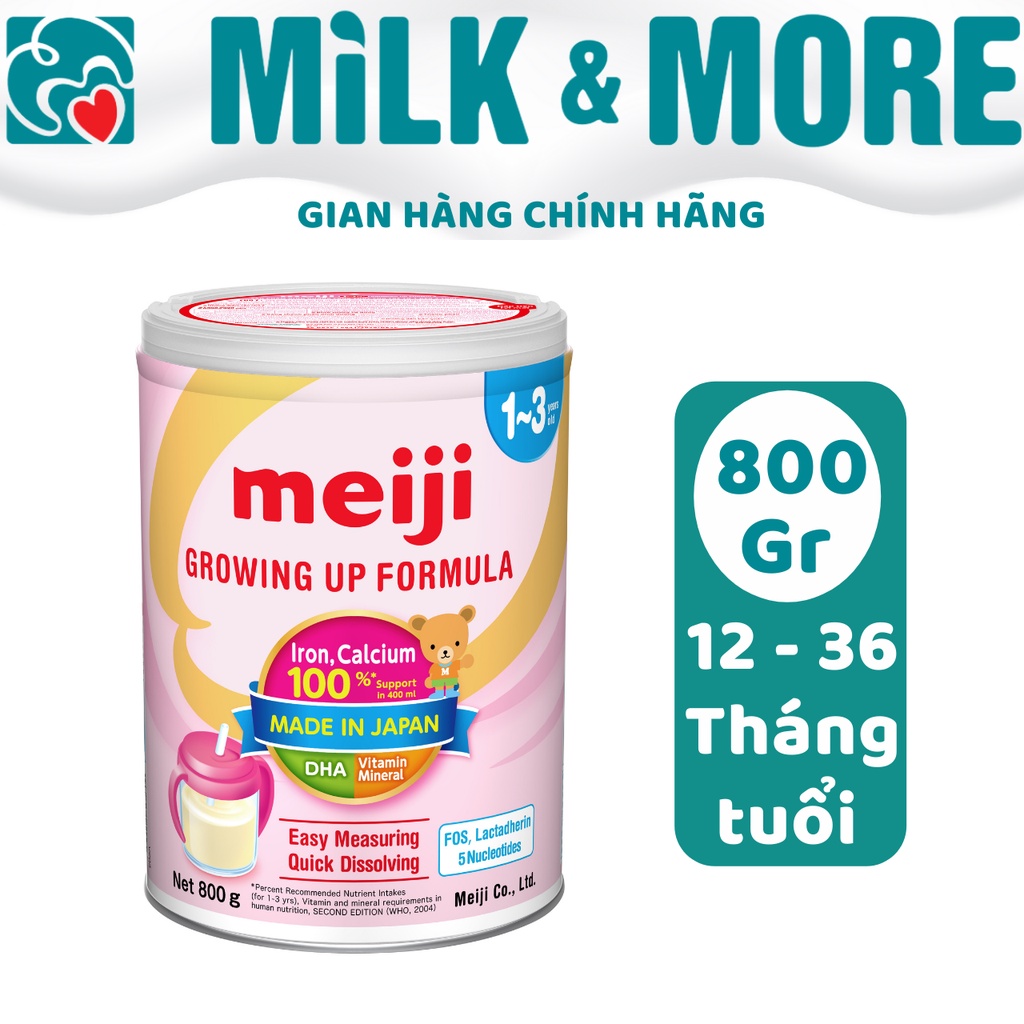 Sữa bột Meiji Growing Up Formula 800g, nhập khẩu chính hãng, 1-3 tuổi, date 02/2025 | Shopee ...