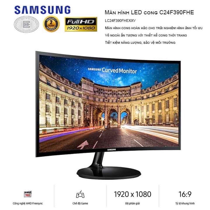 Màn hình cong Samsung 24 inch LC24F390 Chính Hãng Full HD Mới 100% Bảo ...