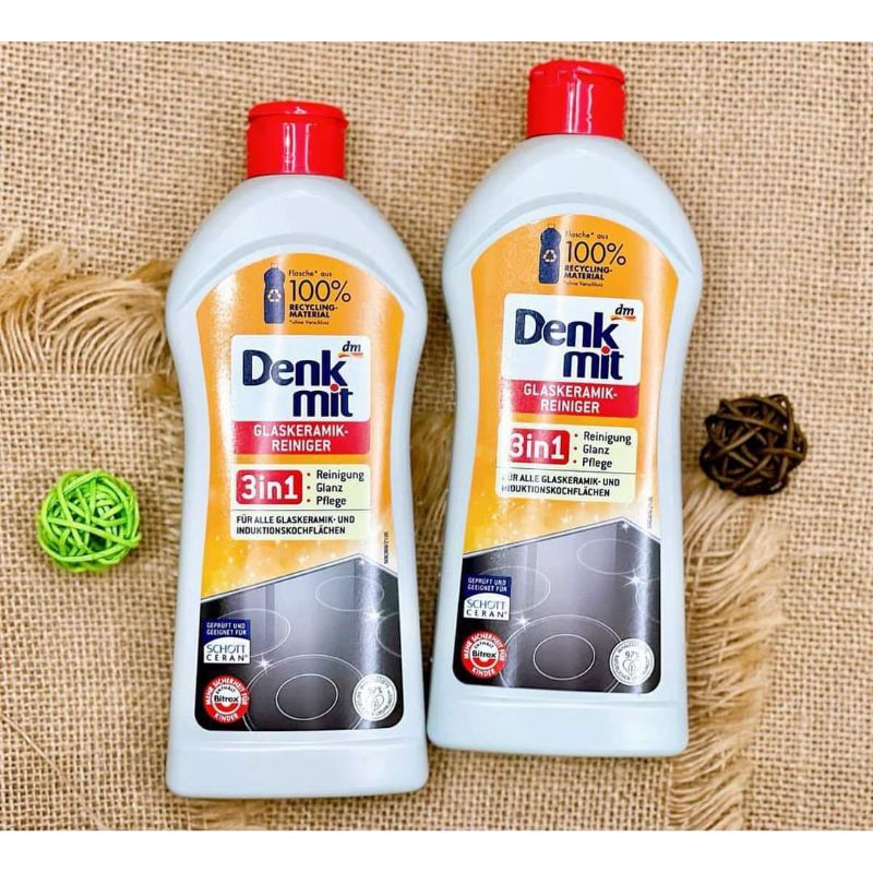 Dung dịch vệ sinh bếp DENKMIT 3 IN 1 Đức 300ml, lau bếp từ, mặt kính | Shopee Việt Nam
