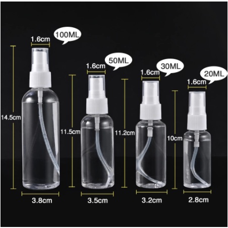 Chai nhựa xịt phun sương 30ml/50ml/100ml nhựa PET cứng [Giá Sỉ/Lẻ] | Shopee Việt Nam