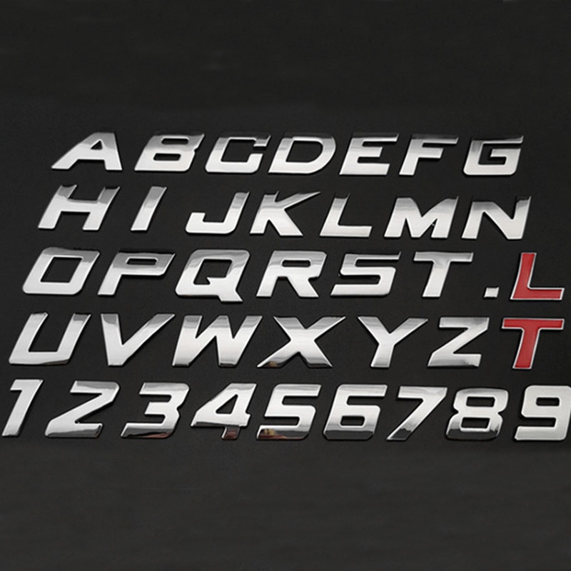 1 Miếng Dán Trang Trí Xe Hơi Hình Chữ Số 3D 25mm DIY | Shopee Việt Nam