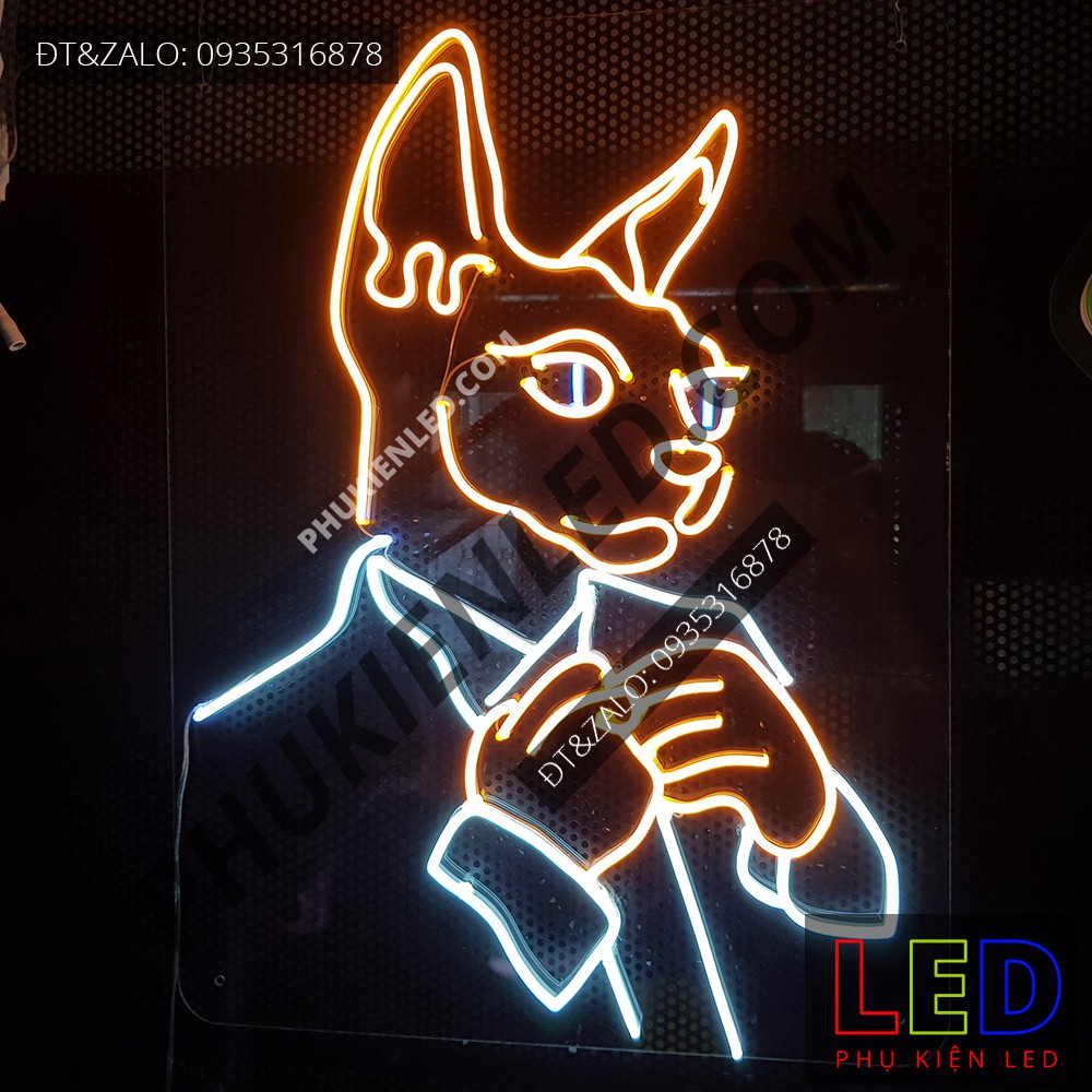 Đèn Led Neon THẦN MÈO BEERUS Cực Ngầu- THẦN HỦY DIỆT BEERUS Neon Sign ...