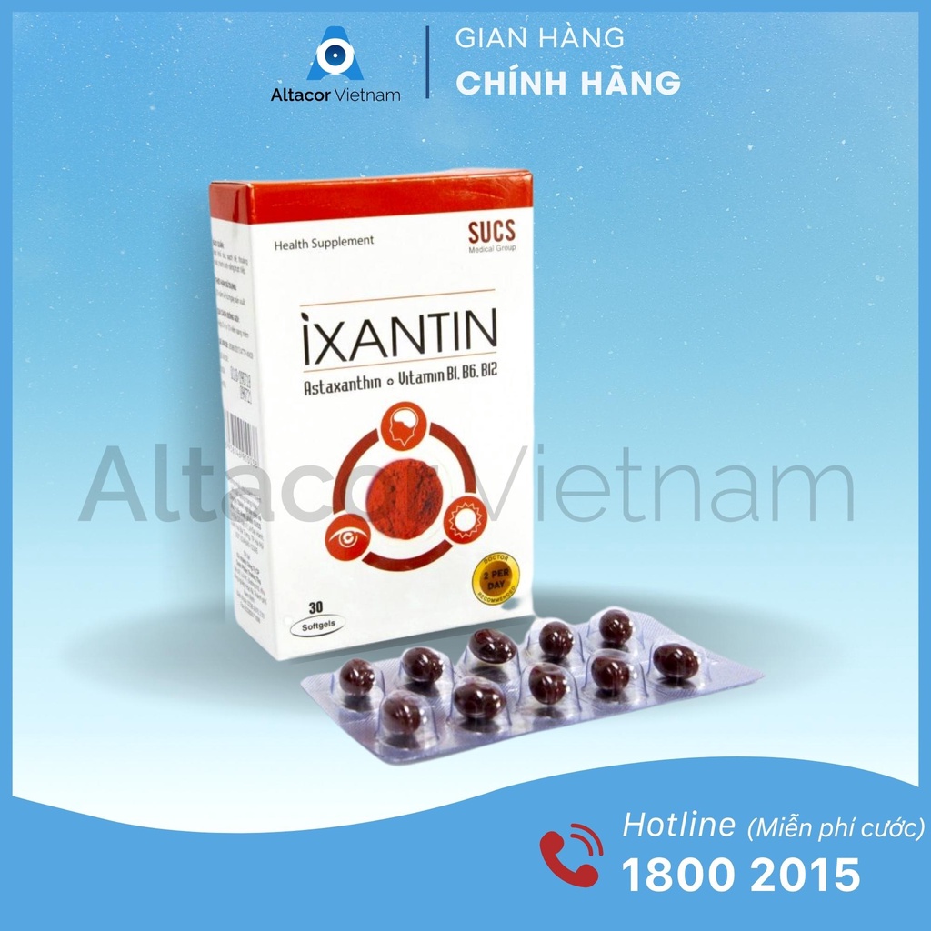 [CHÍNH HÃNG] – VIÊN UỐNG BỔ MẮT IXANTIN ( ASTAXANTHIN & VITAMIN B1, B6 ...