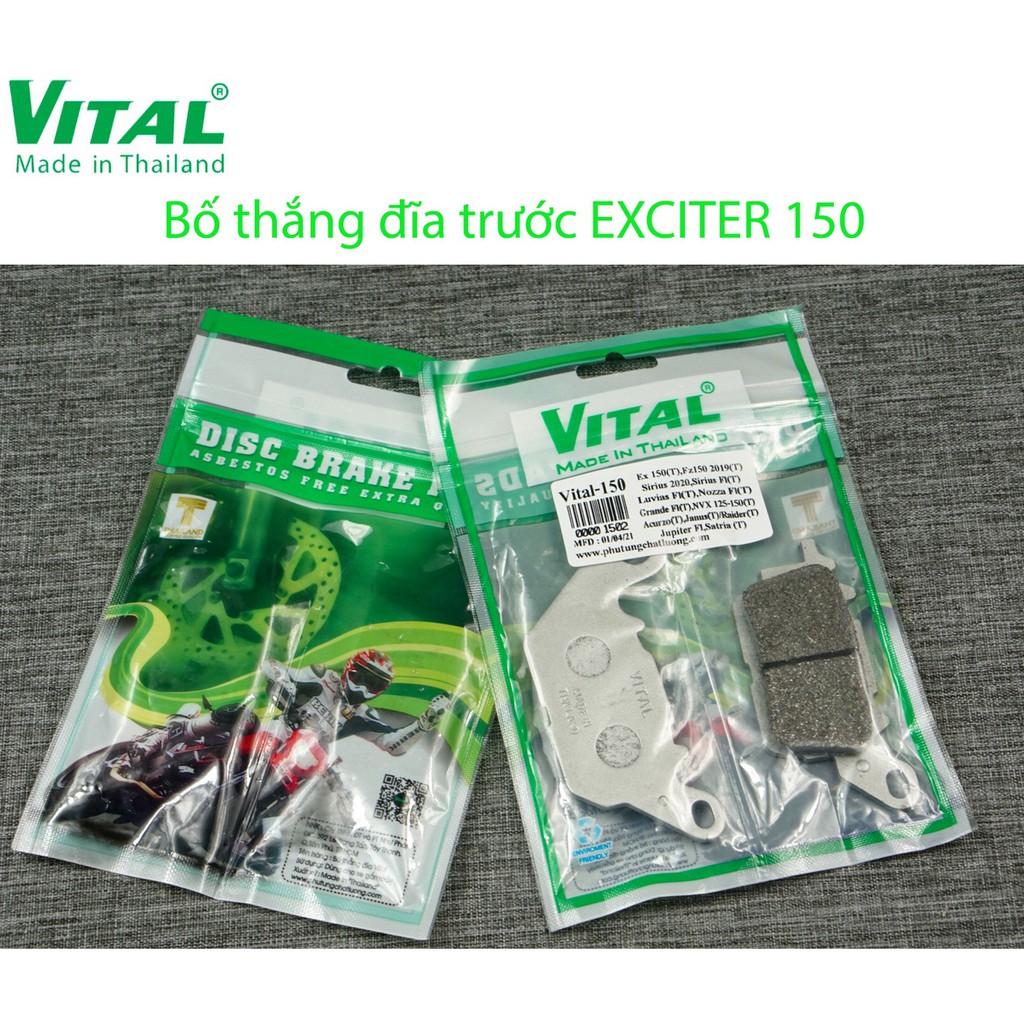 Bố thắng đĩa Exciter 150,/Exciter 155,/Ex150/Ex155 >> hiệu VITAL - má ...