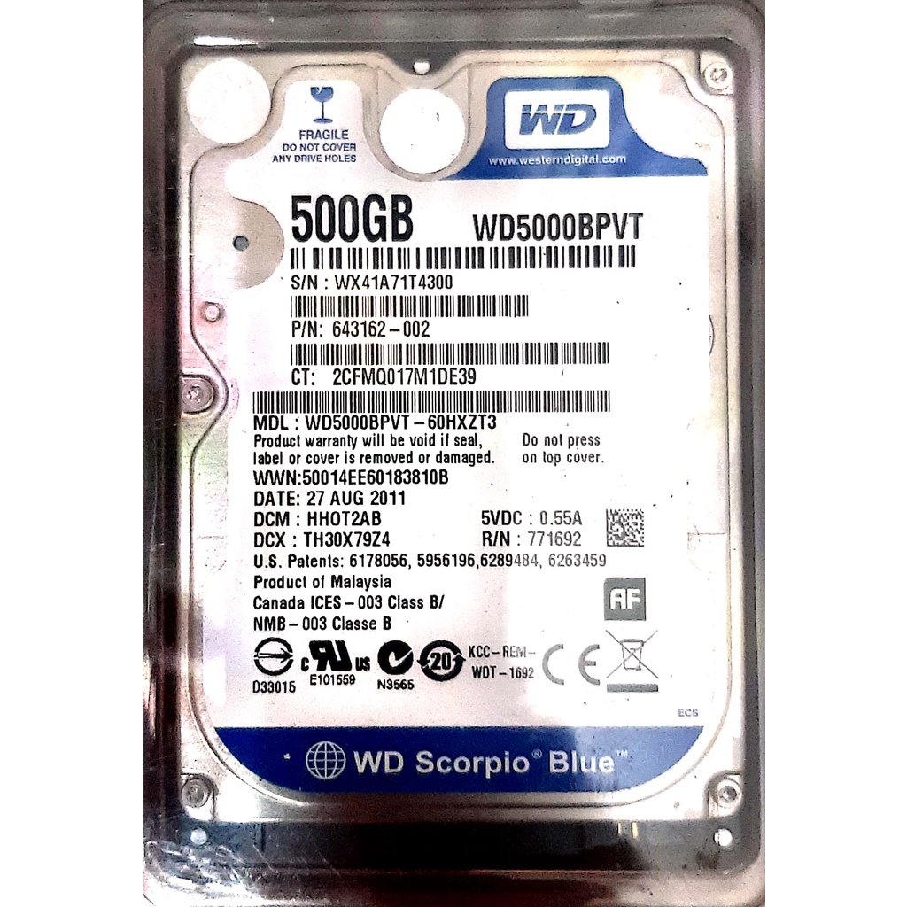 ổ cứng sata 3 WD HDD 500GB | Shopee Việt Nam