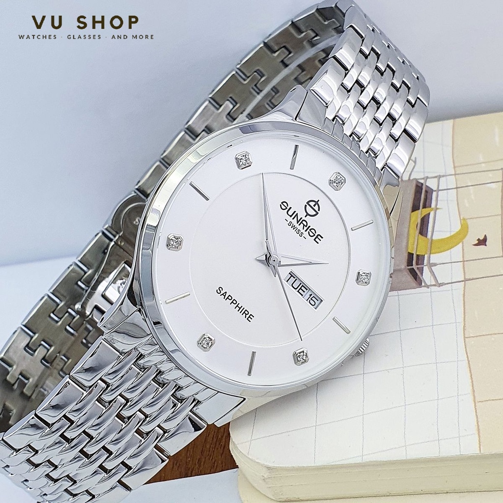 Đồng hồ nam SUNRISE 1109SB - Chính hãng, chống trầy | Shopee Việt Nam