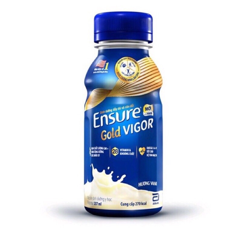 thùng 24 chai sữa nước bột pha sẵn Ensure original, ensure Gold Vigor ...