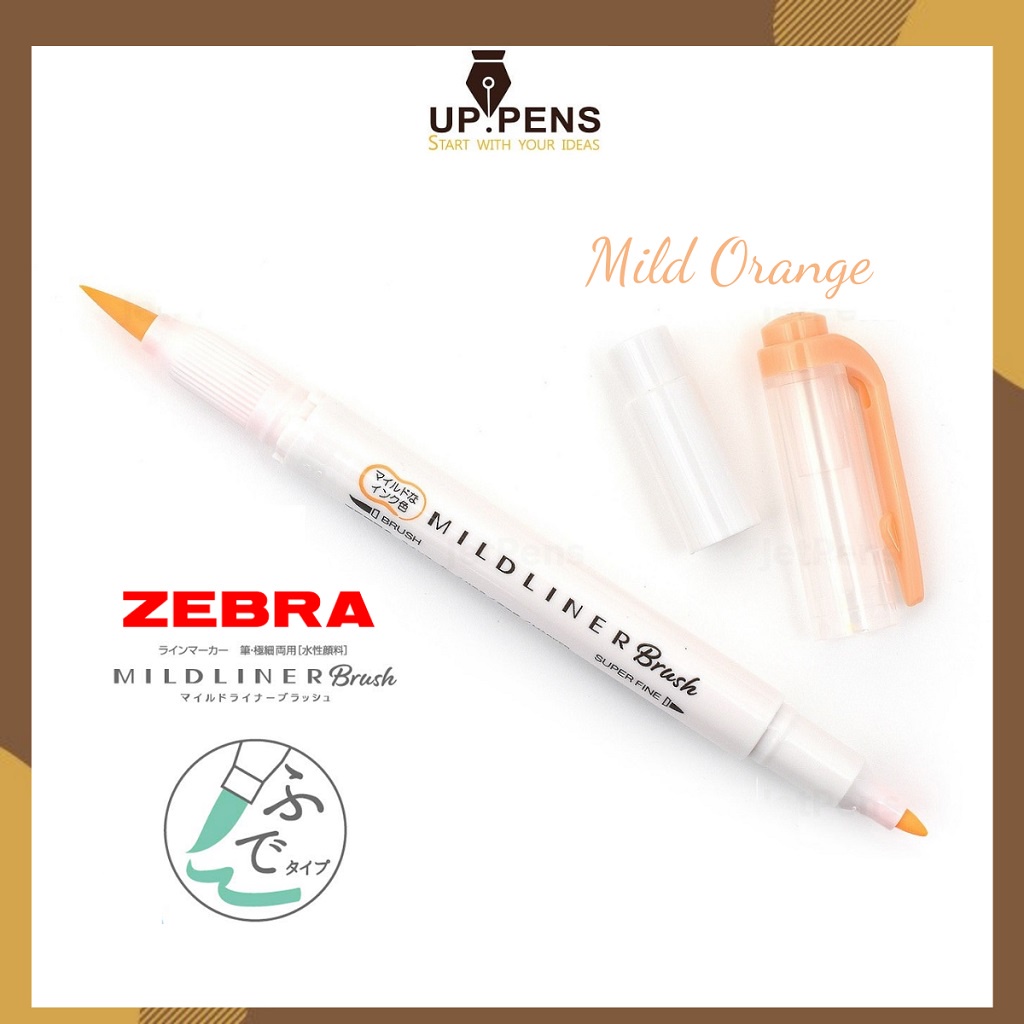 Bút brush viết calligraphy Zebra Mildliner Double-Sided Highlighter ...