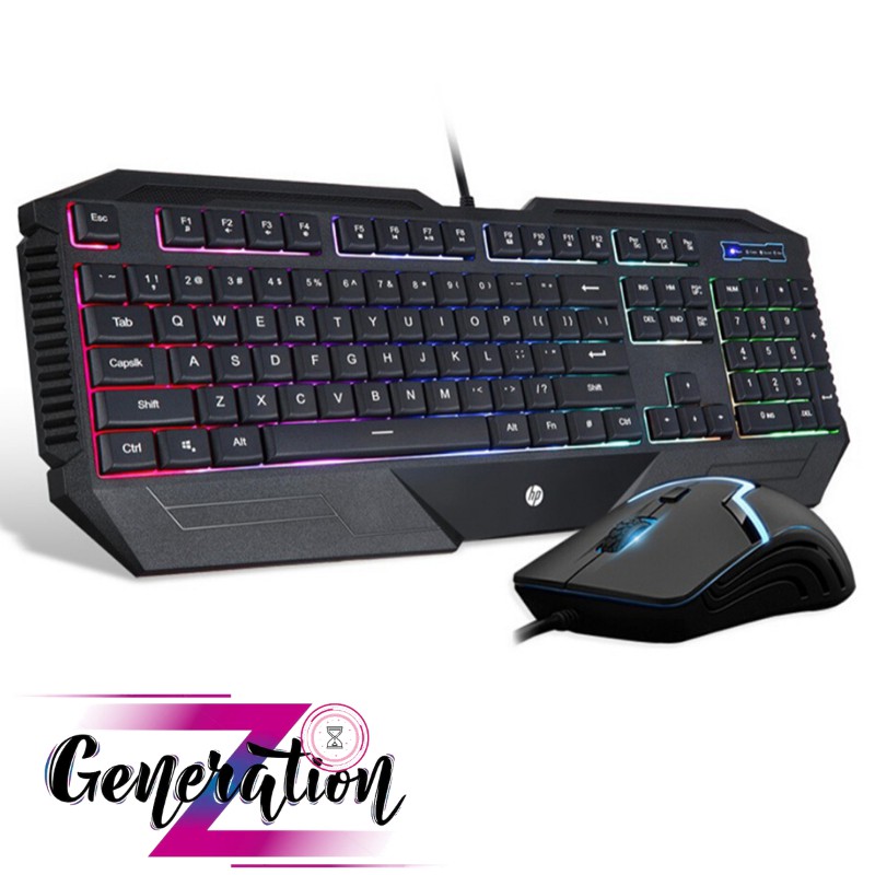 Combo phím + chuột HP GK 1100 - Keyboad+Mouse HP GK 1100 Đen led ...