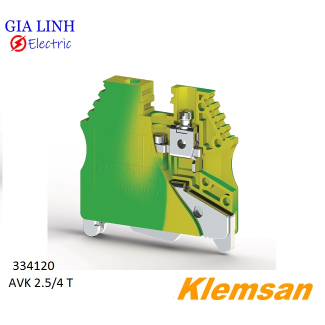 Cầu đấu dây điện dạng miếng lát mã 334120 -- PE- AVK 2.5/4 T ---Klemsan ...