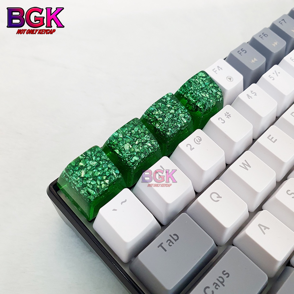 Keycap Lẻ Tinh Thể Xanh Lá Green Crystal Keycap SA profile ( keycap ...