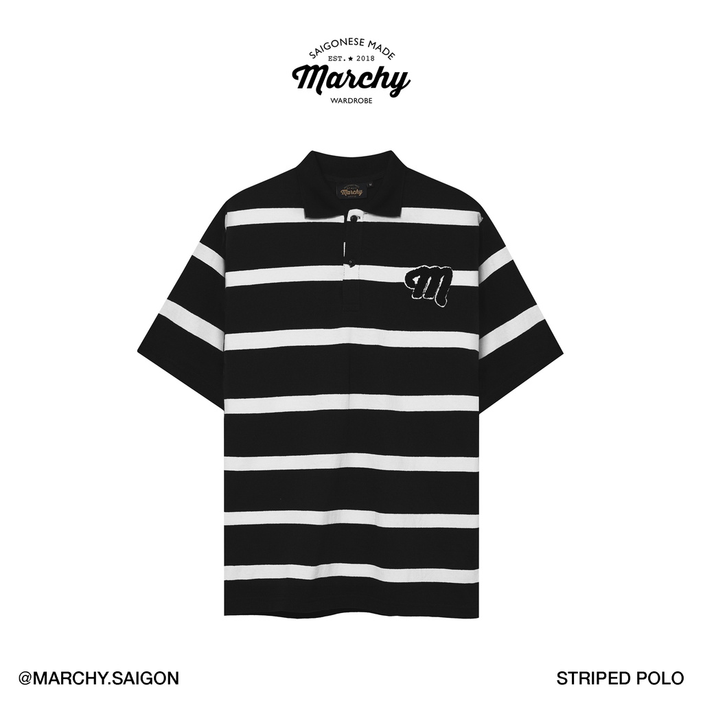 MARCHY - Striped Polo - Áo thun sọc có cổ | Shopee Việt Nam