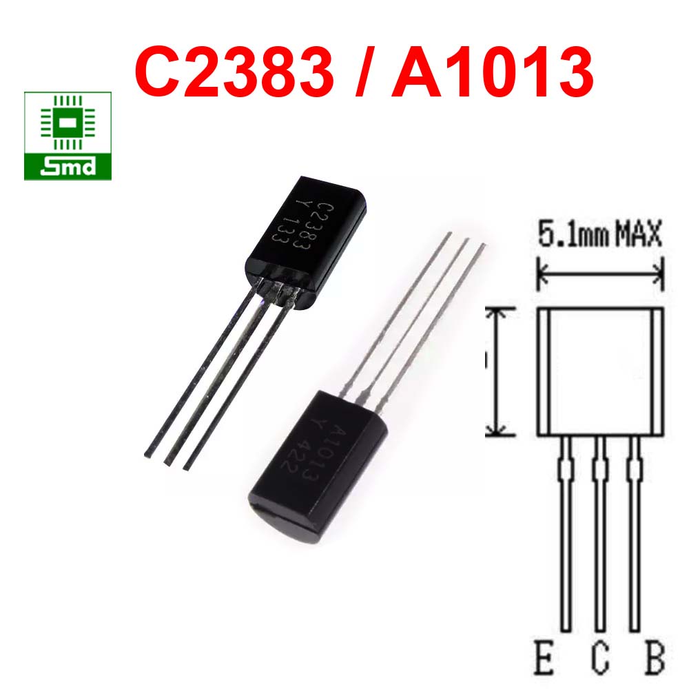 Set 20 Transistor C2383 / A1013 1A 160V Kiểu chân cắm TO92 trans PNP NPN 2SC2383 2SA1013 linh ...