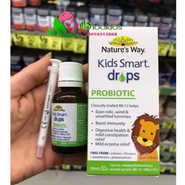 Men vi sinh Nature's Way Kids Smart Drops Probiotic 20 ml | Shopee Việt Nam