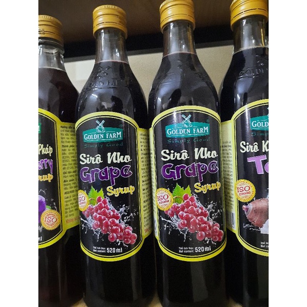 Siro Nho đen Golden Farm chai 520ml | Shopee Việt Nam