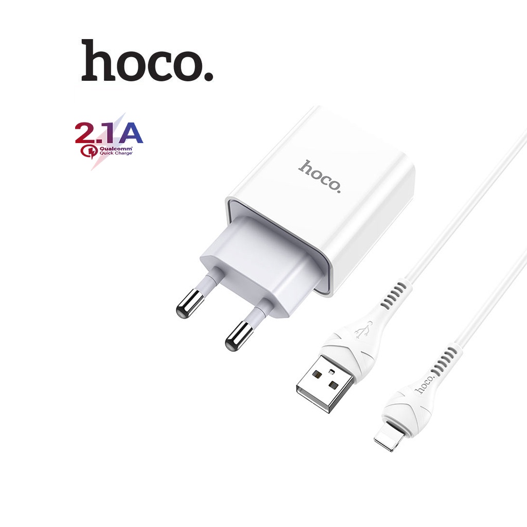 Bộ sạc Hoco C81A sạc nhanh 2.1A 1 cổng sạc USB chất liệu PVC an toàn ...