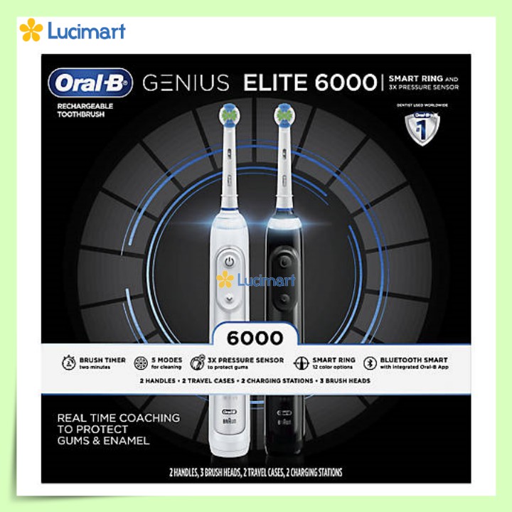 Bàn chải điện Oral-B Genius Elite 6000, Oral-B Genius X Rechargeable ...