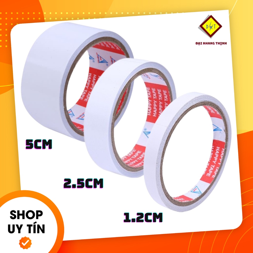 Băng Keo 2 Mặt 1 2f 2 5f 5f Keo Dính Hai Mặt đủ Các Size 1 2cm 2 4cm