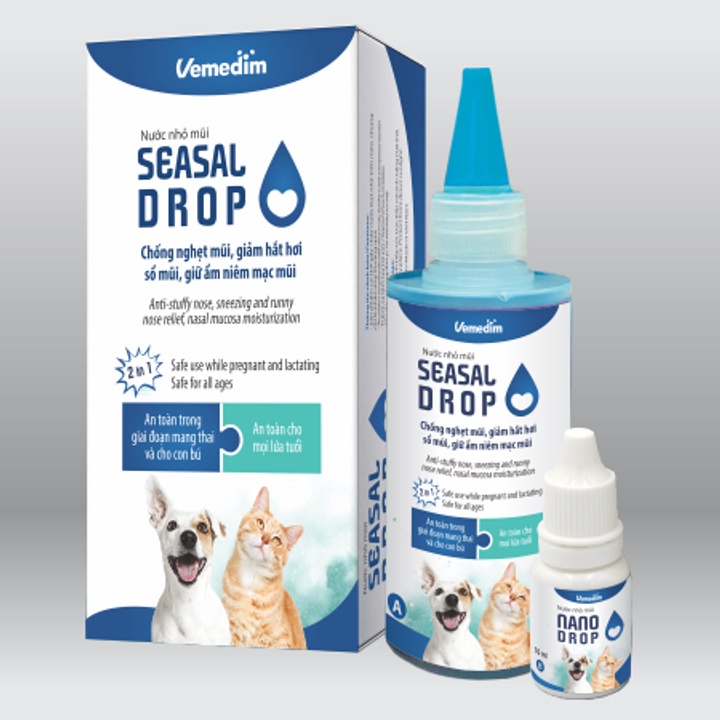 Vemedim Seasal Drop nước nhỏ mũi chó mèo, chống nghẹt mũi, hắt hơi(xem ...