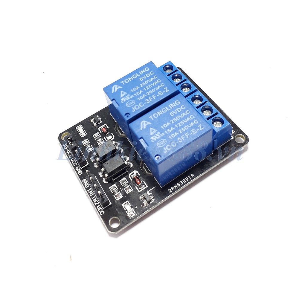 Module Relay 2 Kênh 5V-220V 10A | Shopee Việt Nam