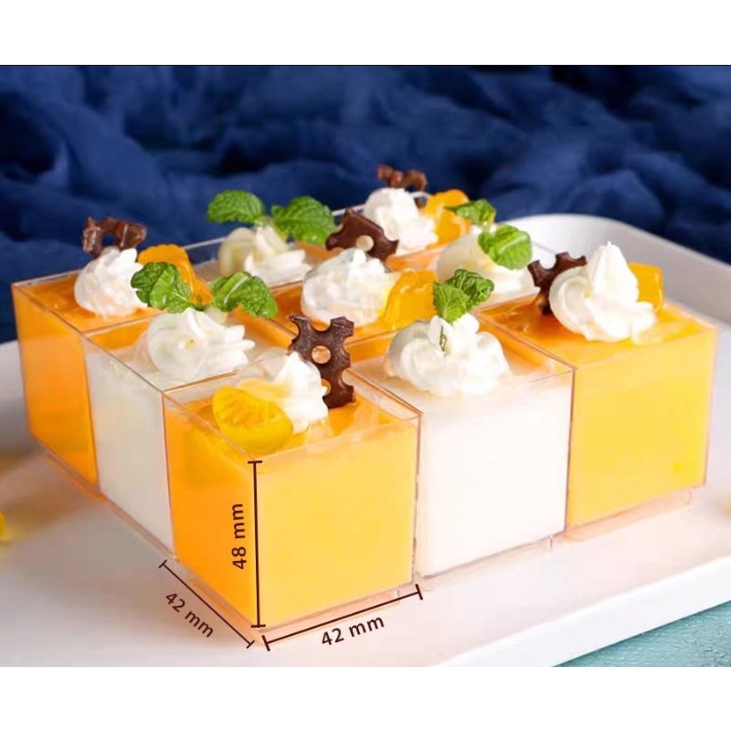 100 Ly tiramisu vuông LC-4248 đựng bánh lạnh 70ml | Shopee Việt Nam