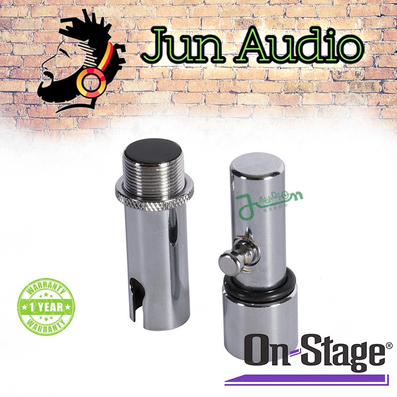 ON-STAGE QK-2C QUIK-RELEASE MIC ADAPTER, màu chrome (đầu tháo nhanh ...