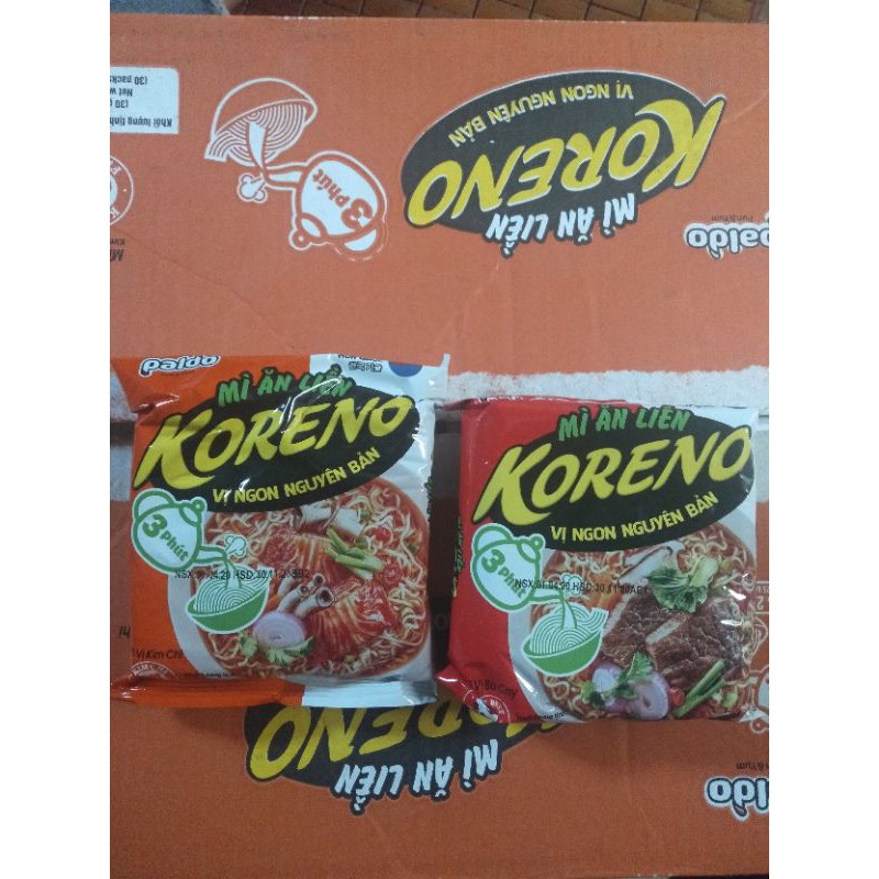 mì ăn liền koreno 10 gói bò và kim chi | Shopee Việt Nam