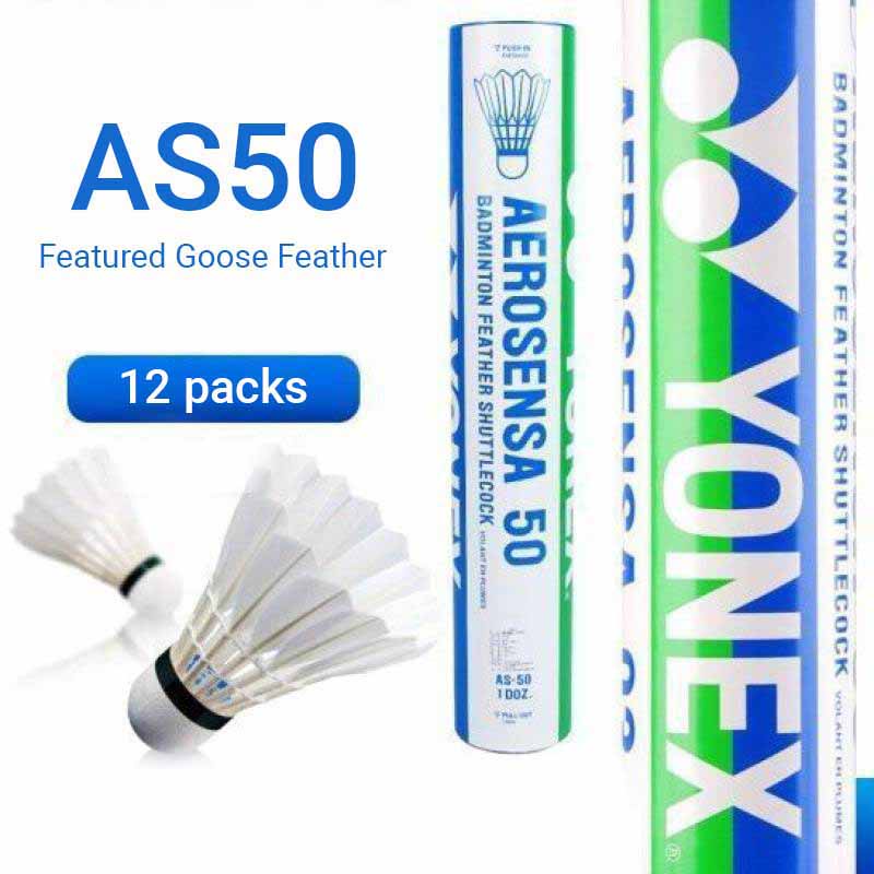 Yonex Aerosensa 50 Badminton Feather Racket Shuttlecock 12 PCS White NWT AS-50 | Shopee Việt Nam