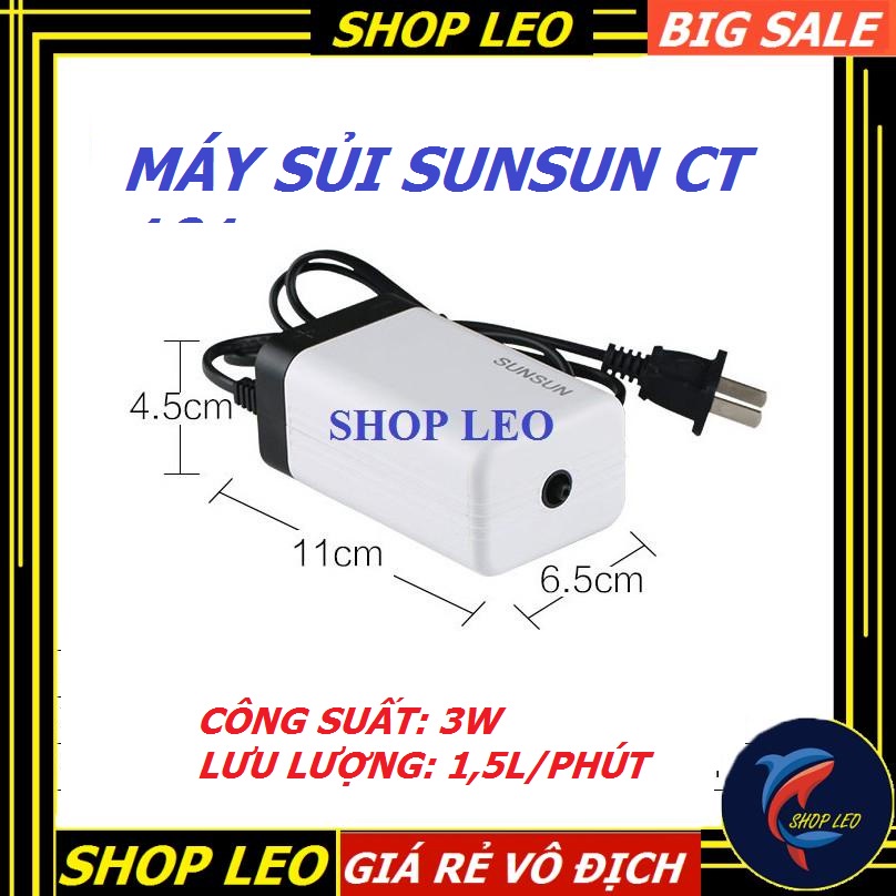 Máy sủi oxy Sunsun CT 101 - sủi oxi siêu êm cho bể cá - phụ kiện thủy ...