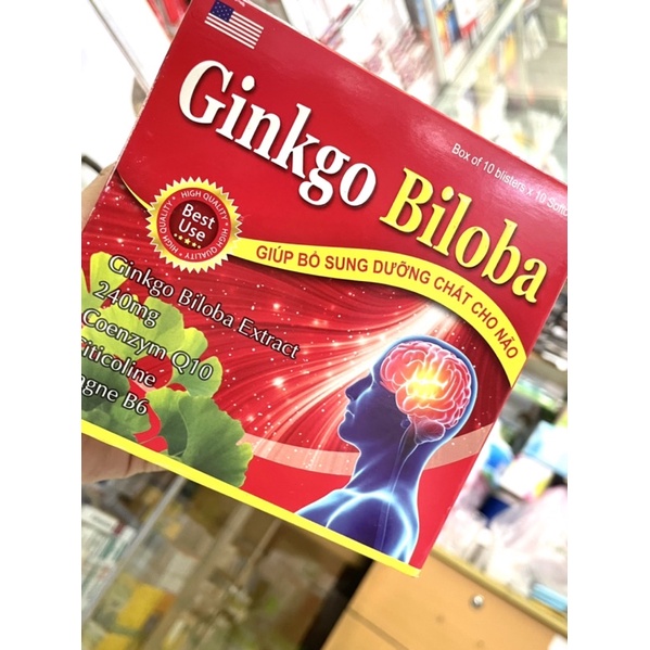 VIÊN UỐNG BỔ NÃO GINKGO BILOBA 240mg [ HỘP 100 VIÊN] | Shopee Việt Nam