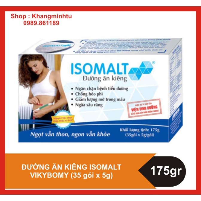Đường ăn kiêng Isomalt - Vikybomi - Hộp 175g ( 35 gói x 5g ) | Shopee ...