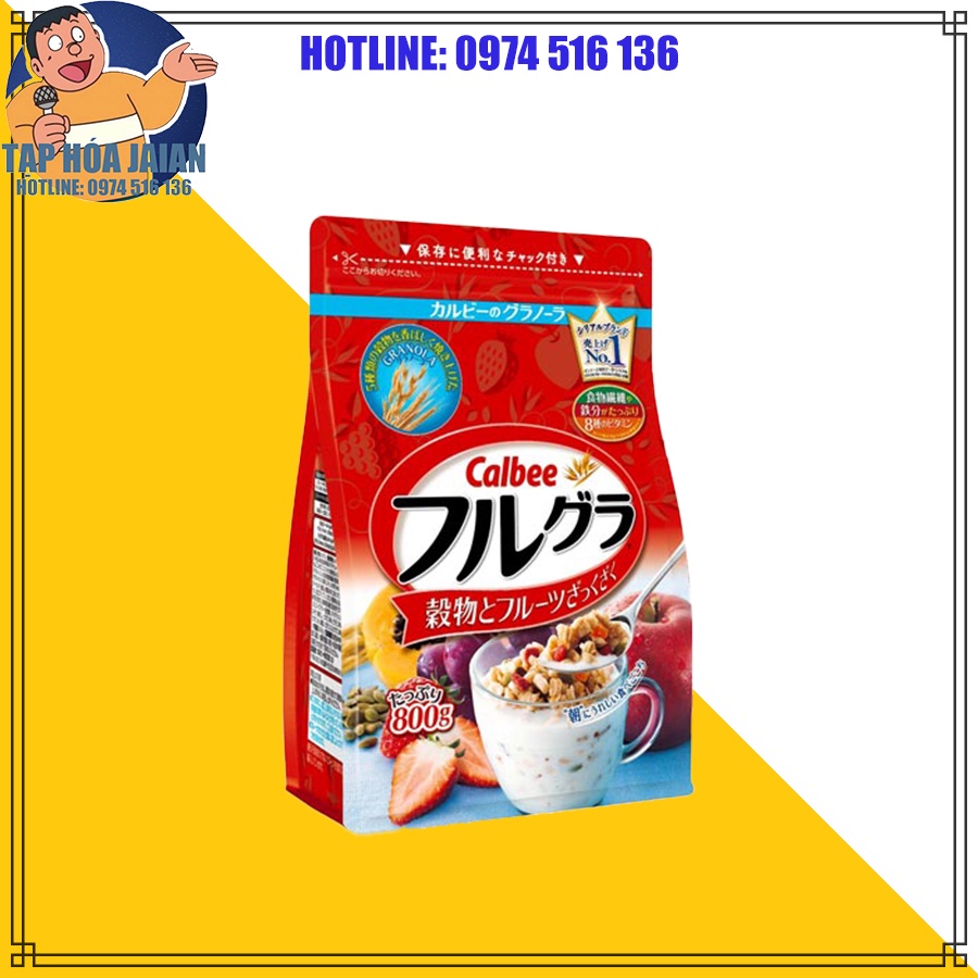 Ngũ Cốc Ăn Liền Calbee Mix Trái Cây 750gr [BK] - Hàng Nội Địa Nhật 100% | Shopee Việt Nam