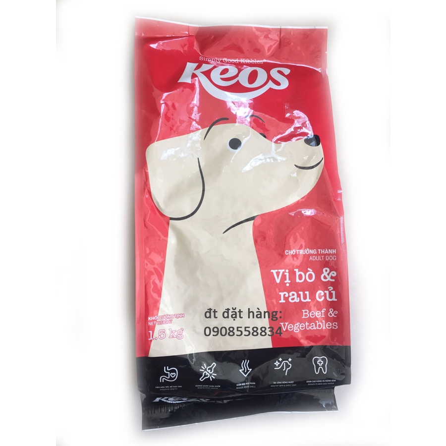 (Kèm quà tặng) Gói 1,5kg Thức ăn cho chó KEOS của Pháp | Shopee Việt Nam
