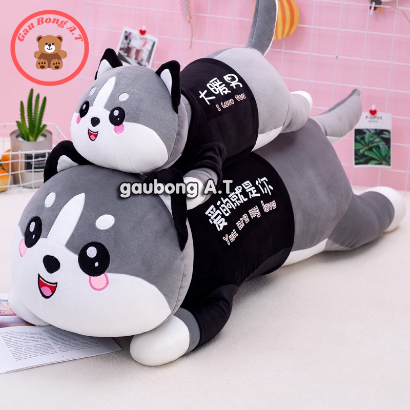 gấu bông chó ngáo mèo ngáo. chó husky chó mèo ngáo siêu to 45cm 1m2 1m5 ...