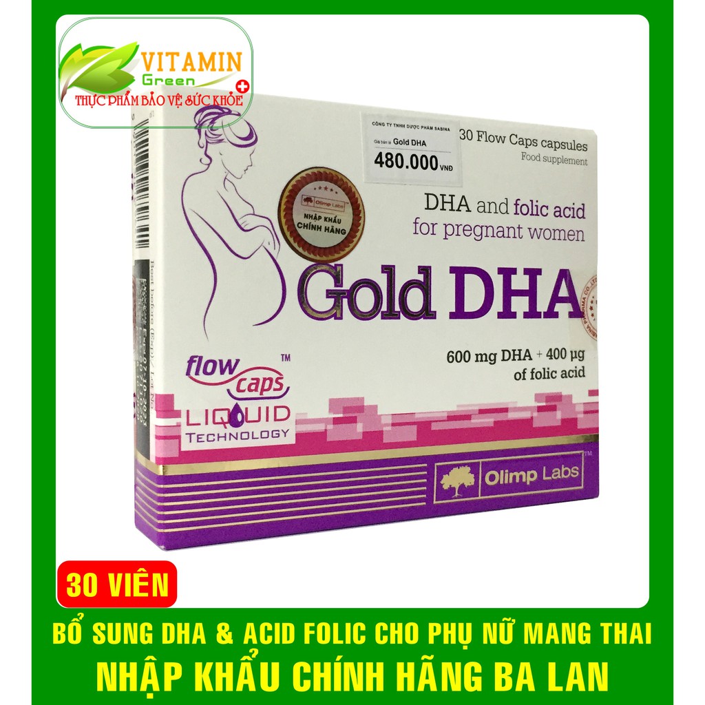 GOLD DHA BỔ SUNG DHA VÀ ACID FOLIC CHO PHỤ NỮ TRƯỚC TRONG VÀ SAU KHI ...