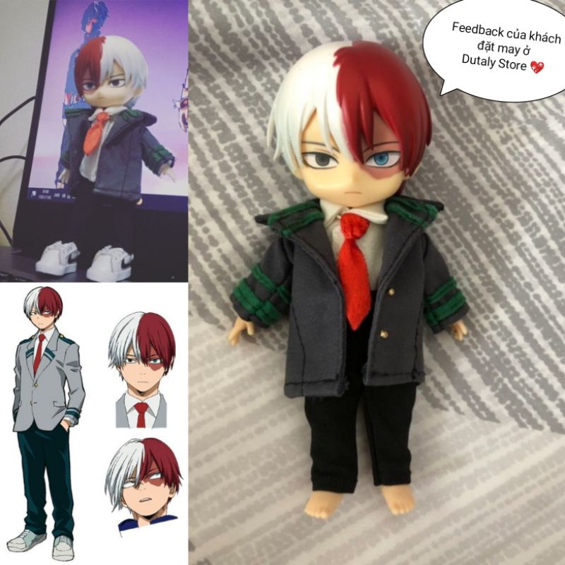 Ob11 - Set 53 đồng phục cosplay Todoroki (ob11, ymy, nendoll, ddf, UFdoll) (không gồm búp bê ...