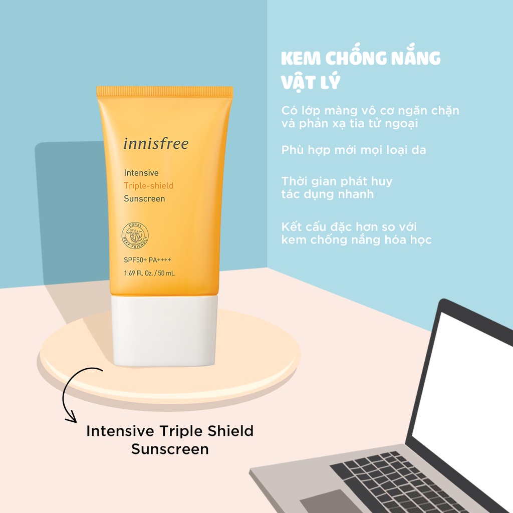 Chống nắng Innisfree Triple Shield 50ML | Shopee Việt Nam