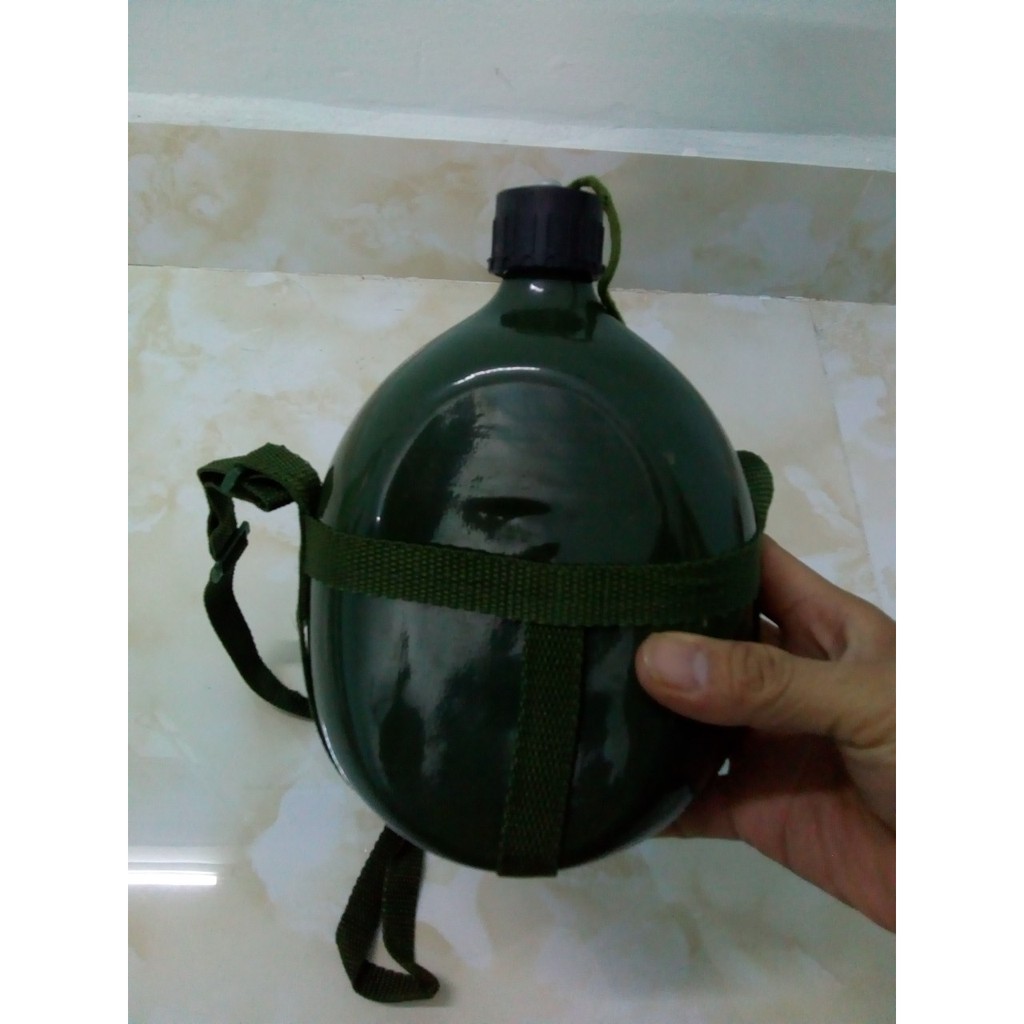 Bình tông, bình bi đông đựng nước, vỏ nhôm dung tích 2 lít + dây đeo ...