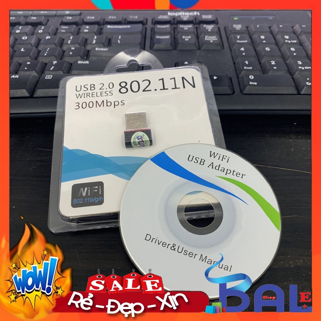 Usb thu sóng wifi mini 802.11N 300Mbps cho PC - LAPTOP | Shopee Việt Nam